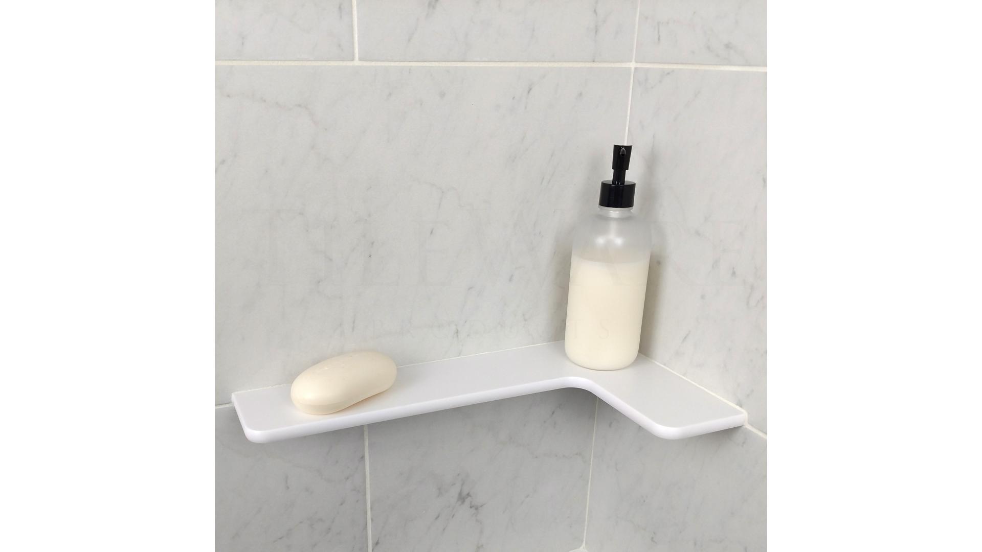 Ceramic corner shower shelf store