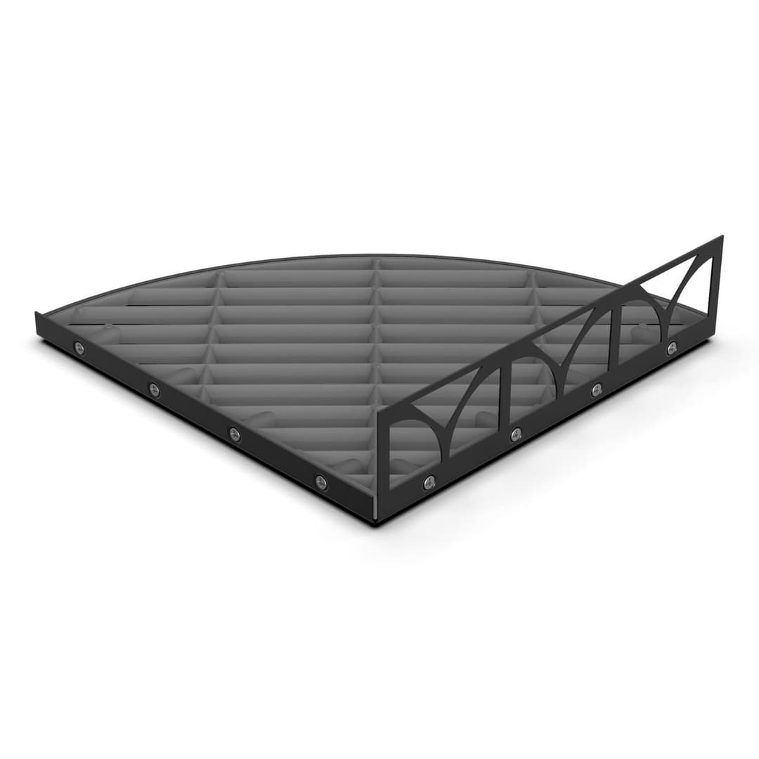 Claddy-T Tile-over Tray Corner Shelf | TileWare Products | Glass and ...
