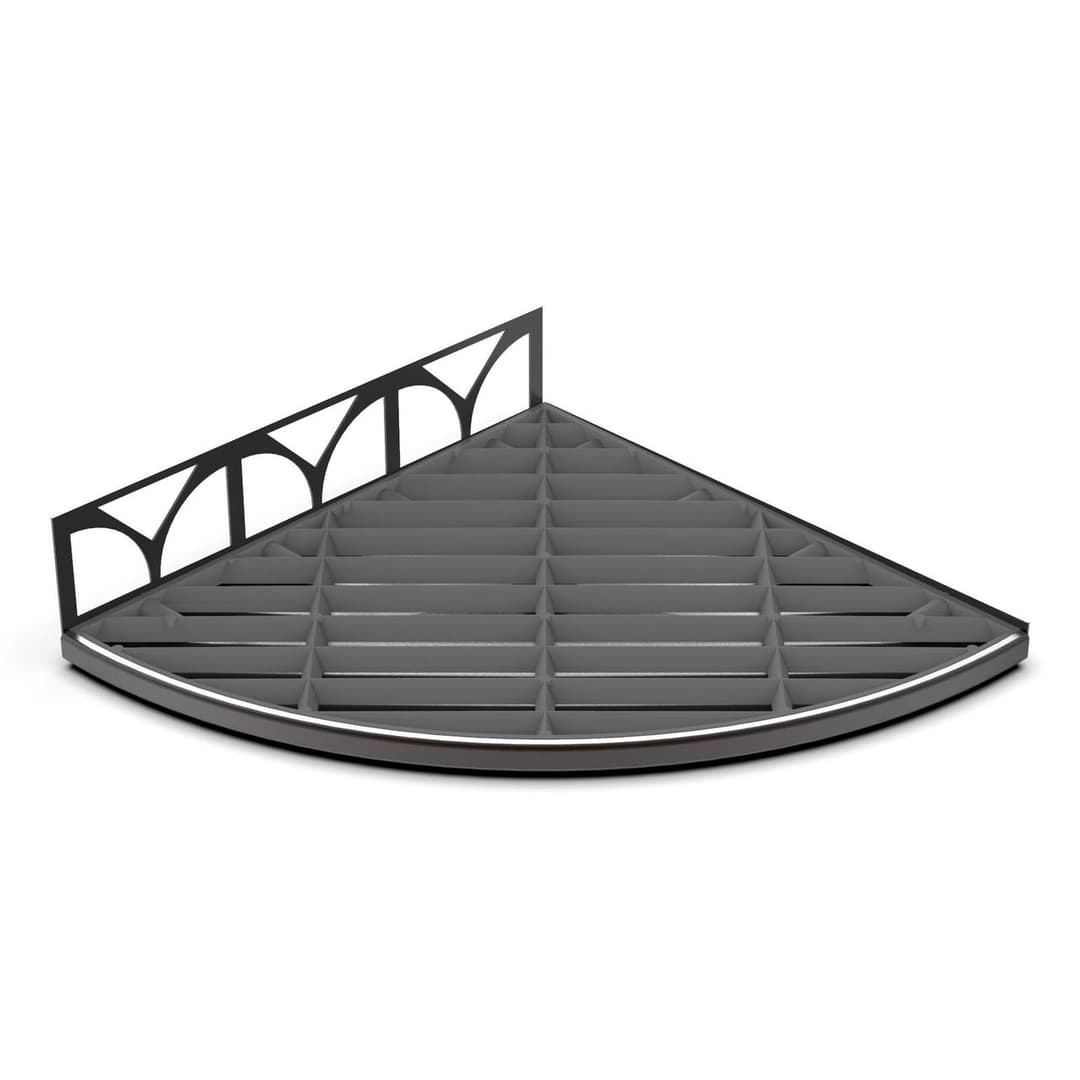 Claddy-T Tile-over Tray Corner Shelf | TileWare Products | Glass and ...